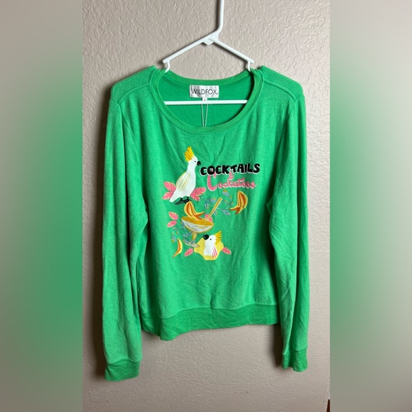 Wildfox | Tops | Nwt Wilfox Cocktails Cockatoos Baggy Beach Jumper ...